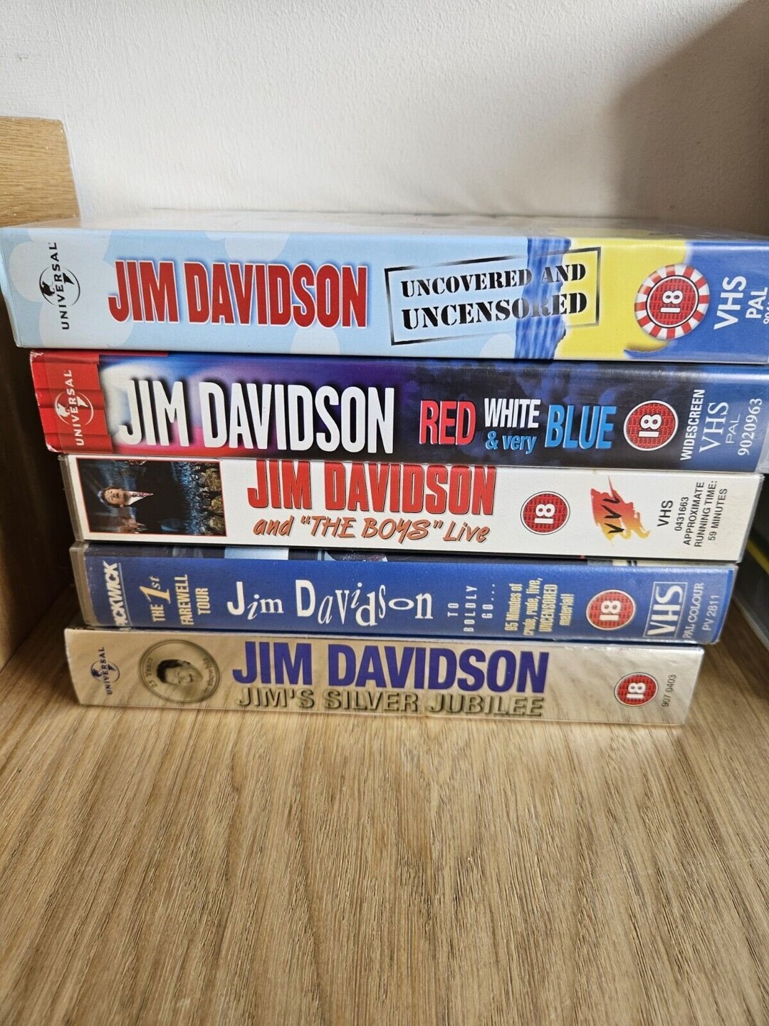 Jim Davidson VHS Bundle X5 Comedy VHS/PAL - Etsy