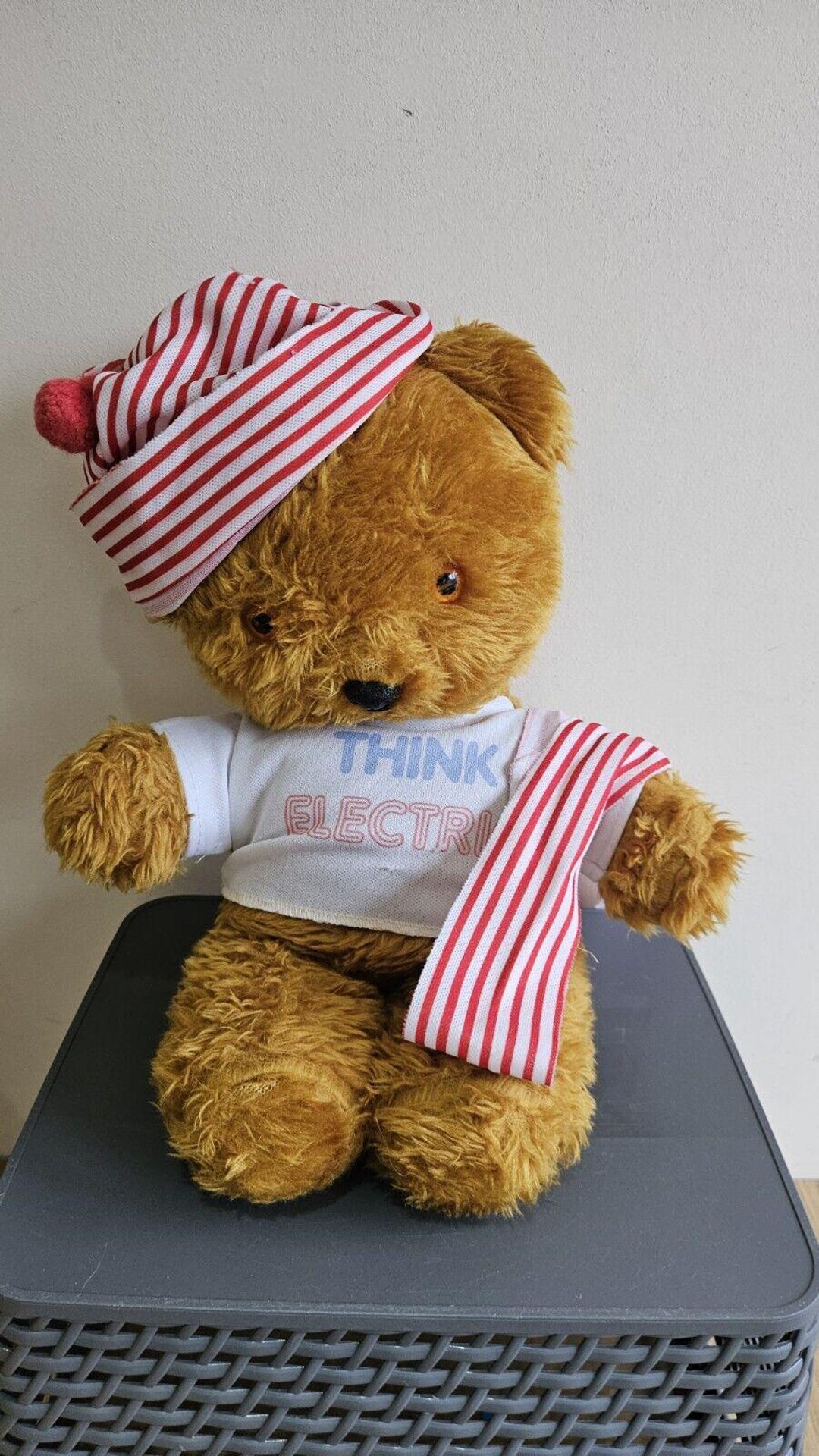 Vintage Think Electric Teddy Bear Plush 16 Inches - Etsy