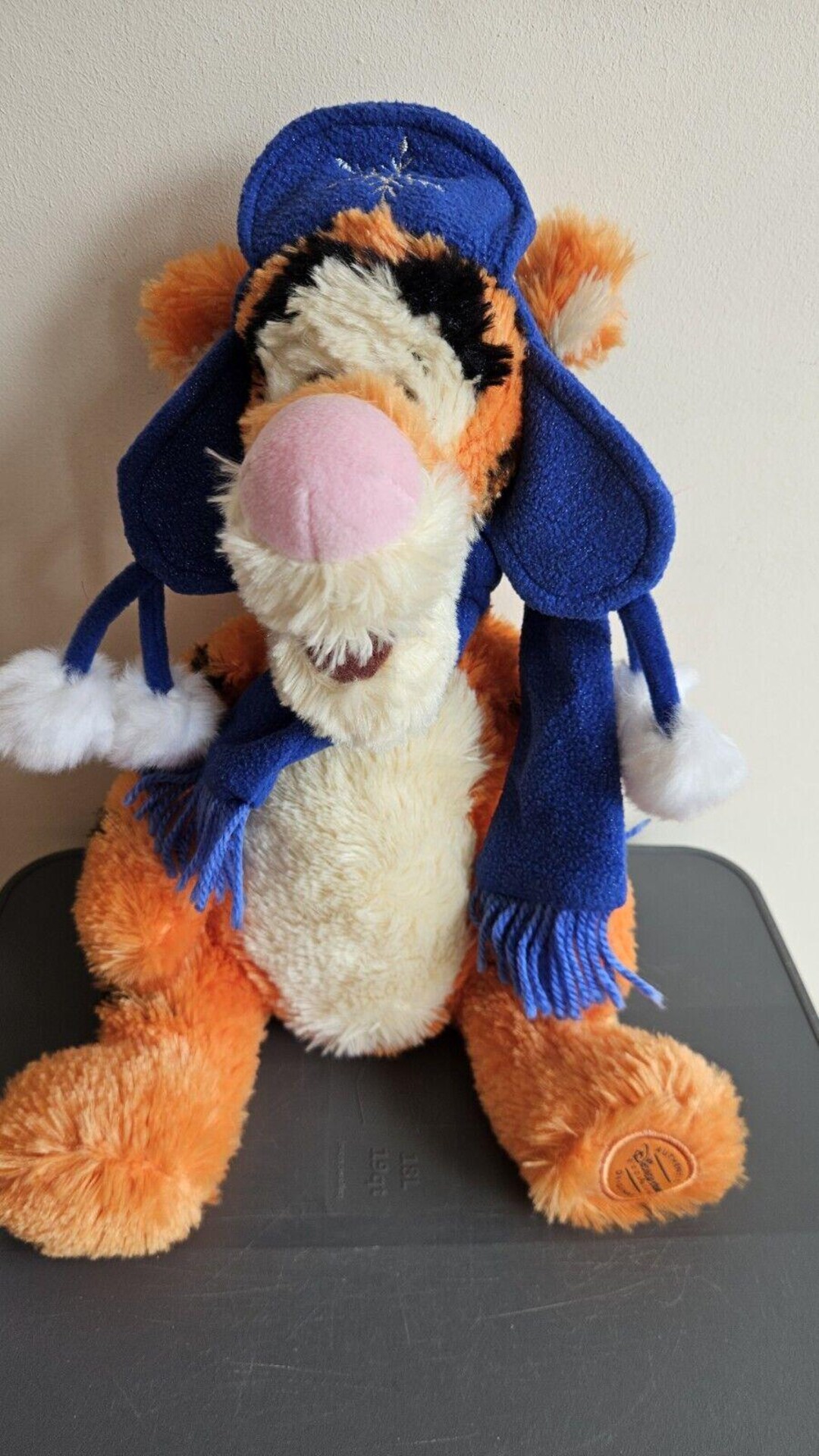Winnie the Pooh TIGGER With Blue Hat & Scarf Soft Plush Toy 15 - Etsy