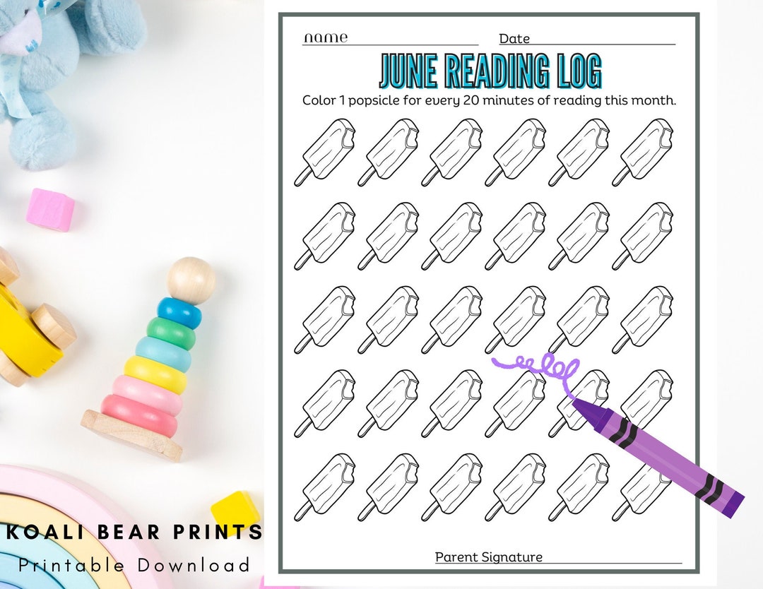 Summer Reading Log - Children - Kids - Chart (download), Tracker ...