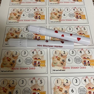 Math Stamp Card Digital Download Printable - Etsy