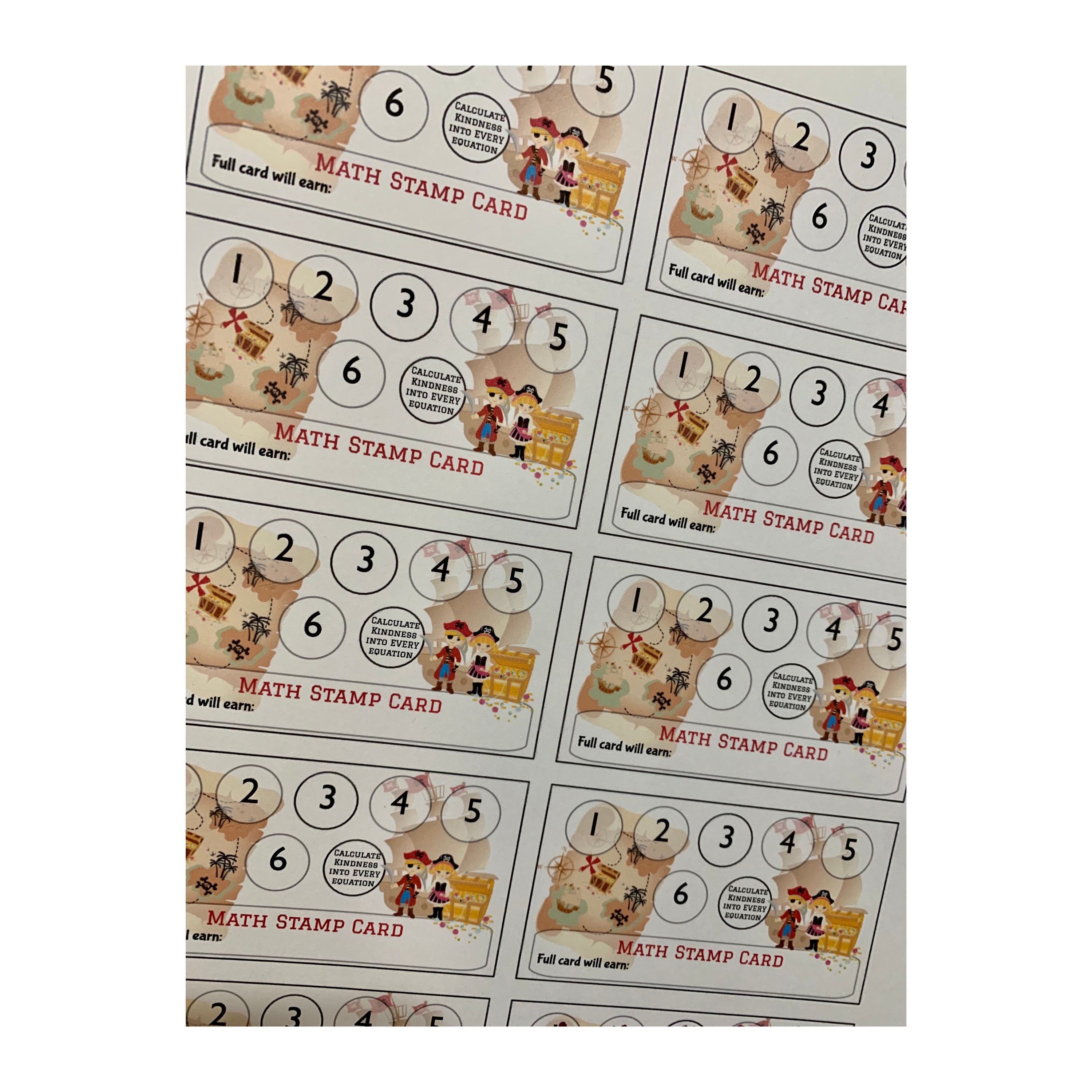 Math Stamp Card Digital Download Printable - Etsy