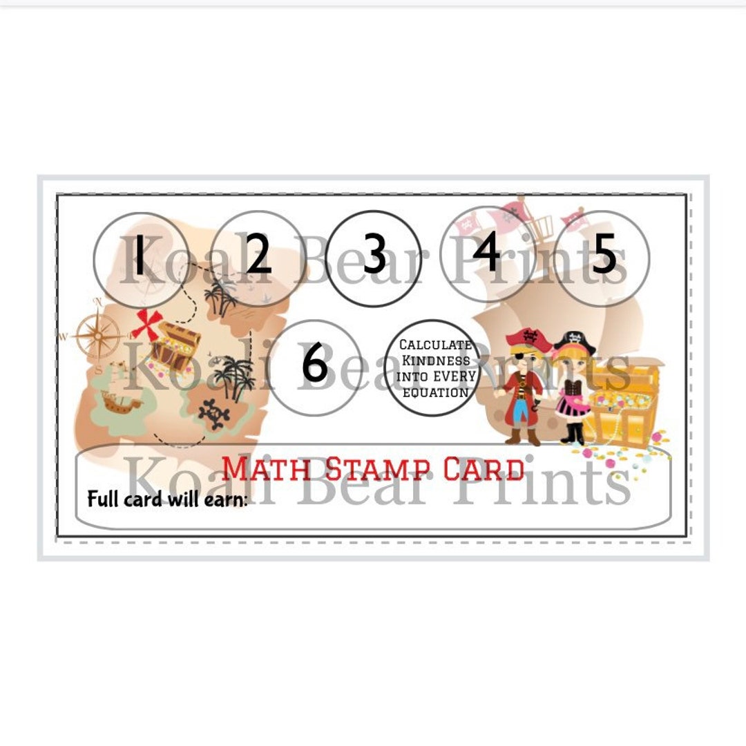 Math Stamp Card Digital Download Printable - Etsy