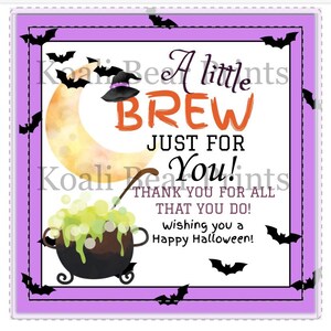 Halloween Brew Gift Tag: Teacher, Staff Appreciation (digital Download ...