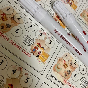 Math Stamp Card Digital Download Printable - Etsy