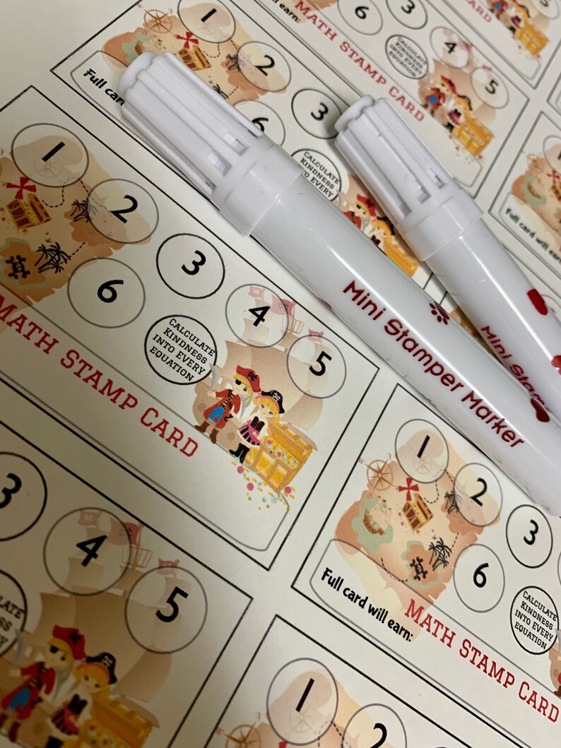 Math Stamp Card Digital Download Printable - Etsy