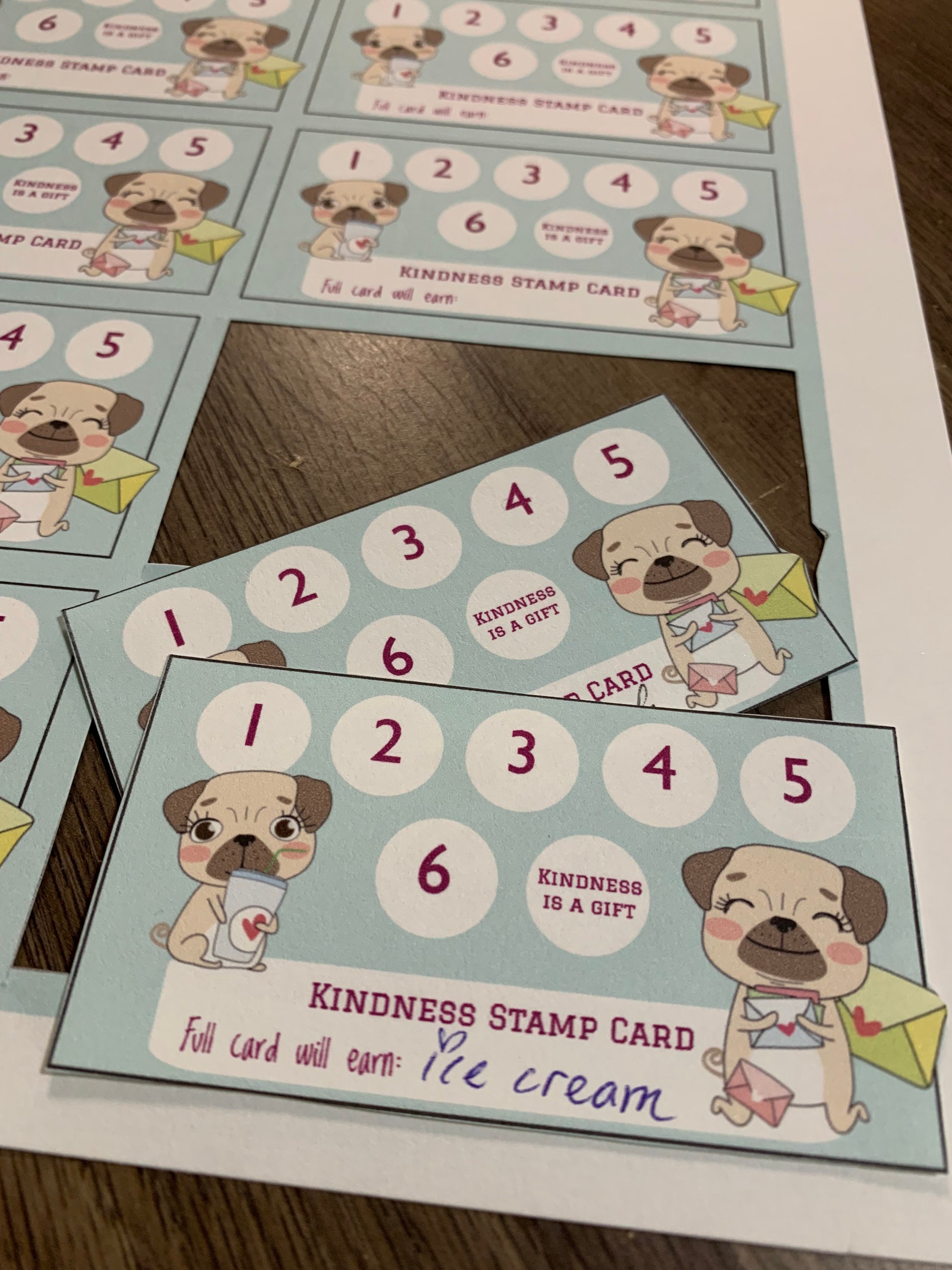 Kindness Stamp Card Digital Download Printable - Etsy