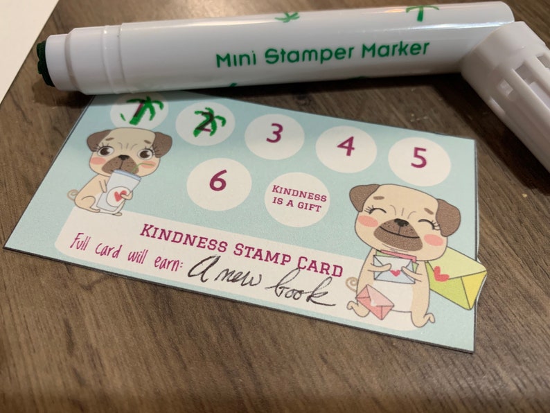 Kindness Stamp Card Digital Download Printable - Etsy