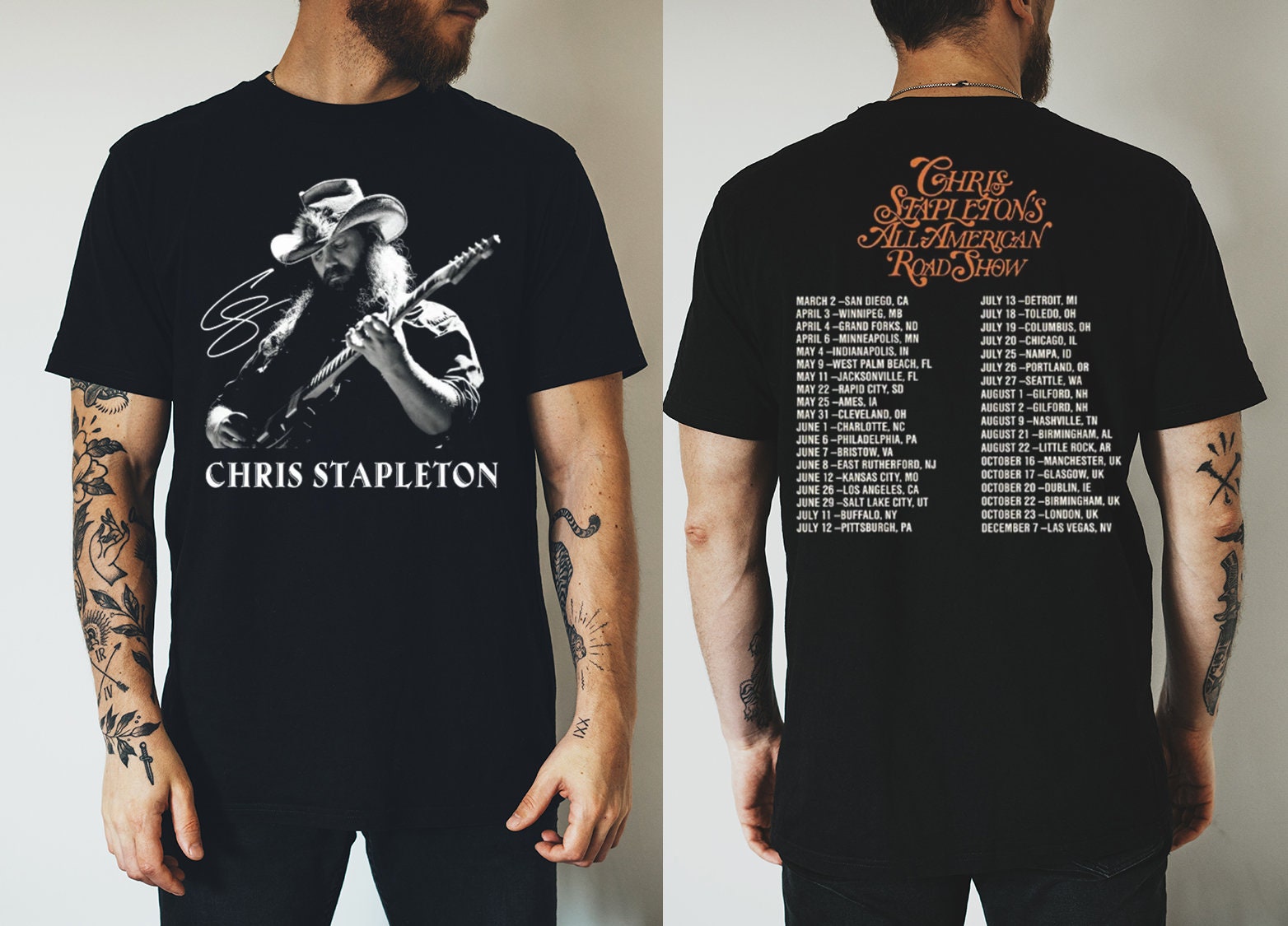 Chris Stapleton Tour 2024 Shirt, Chris Stapleton All American Road Show ...