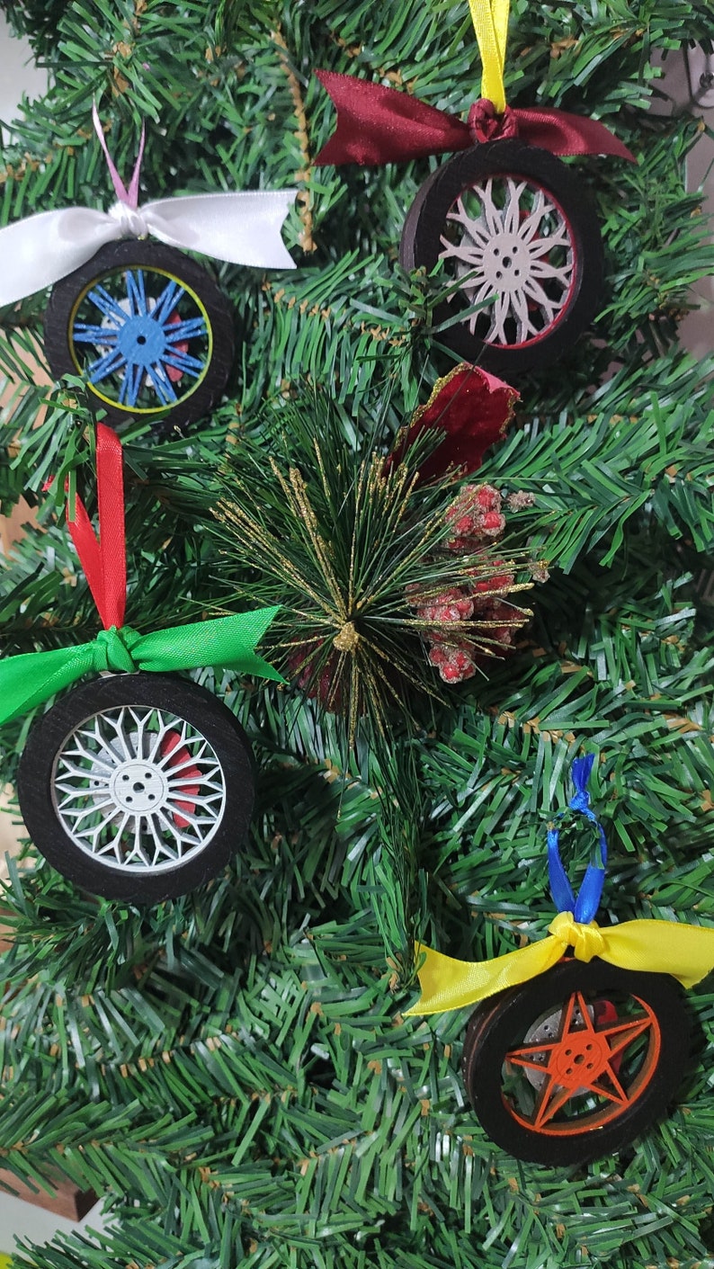 Laser Cut Christmas Rims and Tyres Ornaments: 12 Designs (digital Files ...
