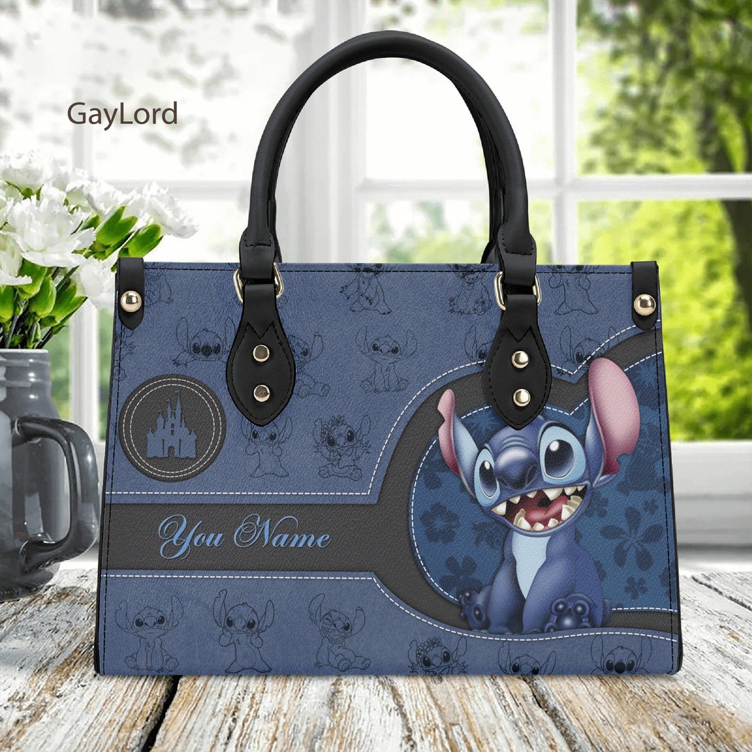Custom Cute Stitch Handbag, Lilo and Stitch Leather Bag, Love Disney ...