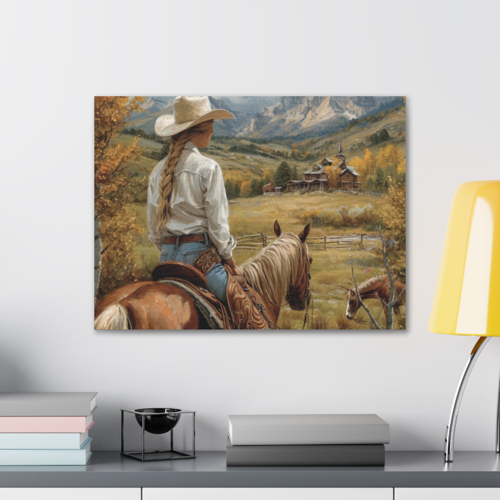 Cowgirl Canvas Gallery Wraps, Cowgirl-themed Canvas Artwork, Cute ...