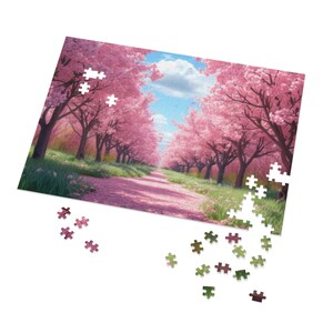 Cherry Blossom Trees Jigsaw Puzzle - Etsy