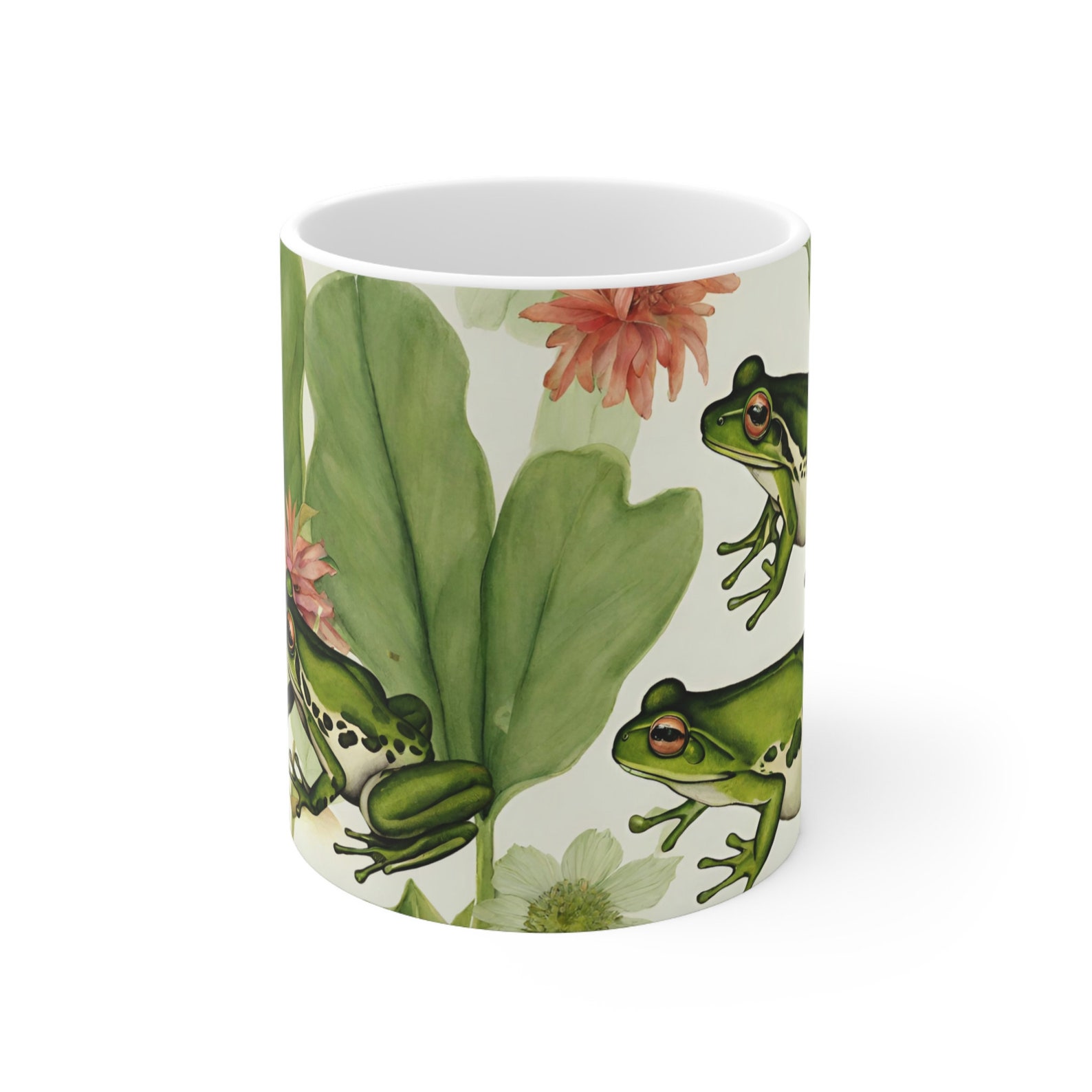 Frog Ceramic Mug 11oz, Cute Frog Mug, Funny Frog Gift, Cottagecore Mug ...