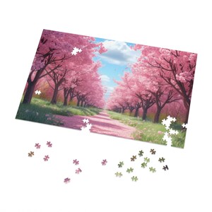 Cherry Blossom Trees Jigsaw Puzzle - Etsy