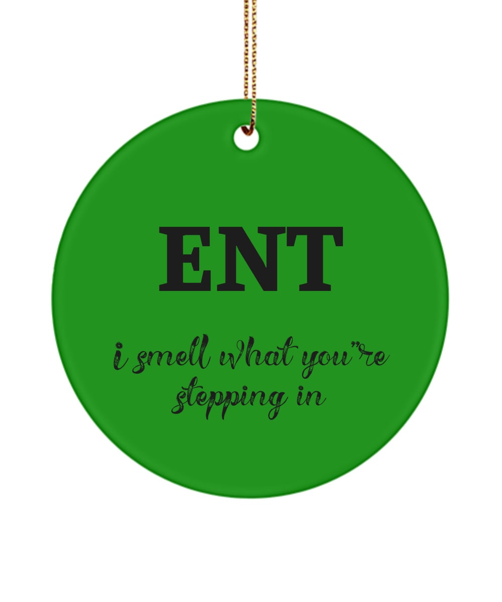 Funny Otolaryngologist Circle Ornament Gift for ENT Doctor, ENT ...