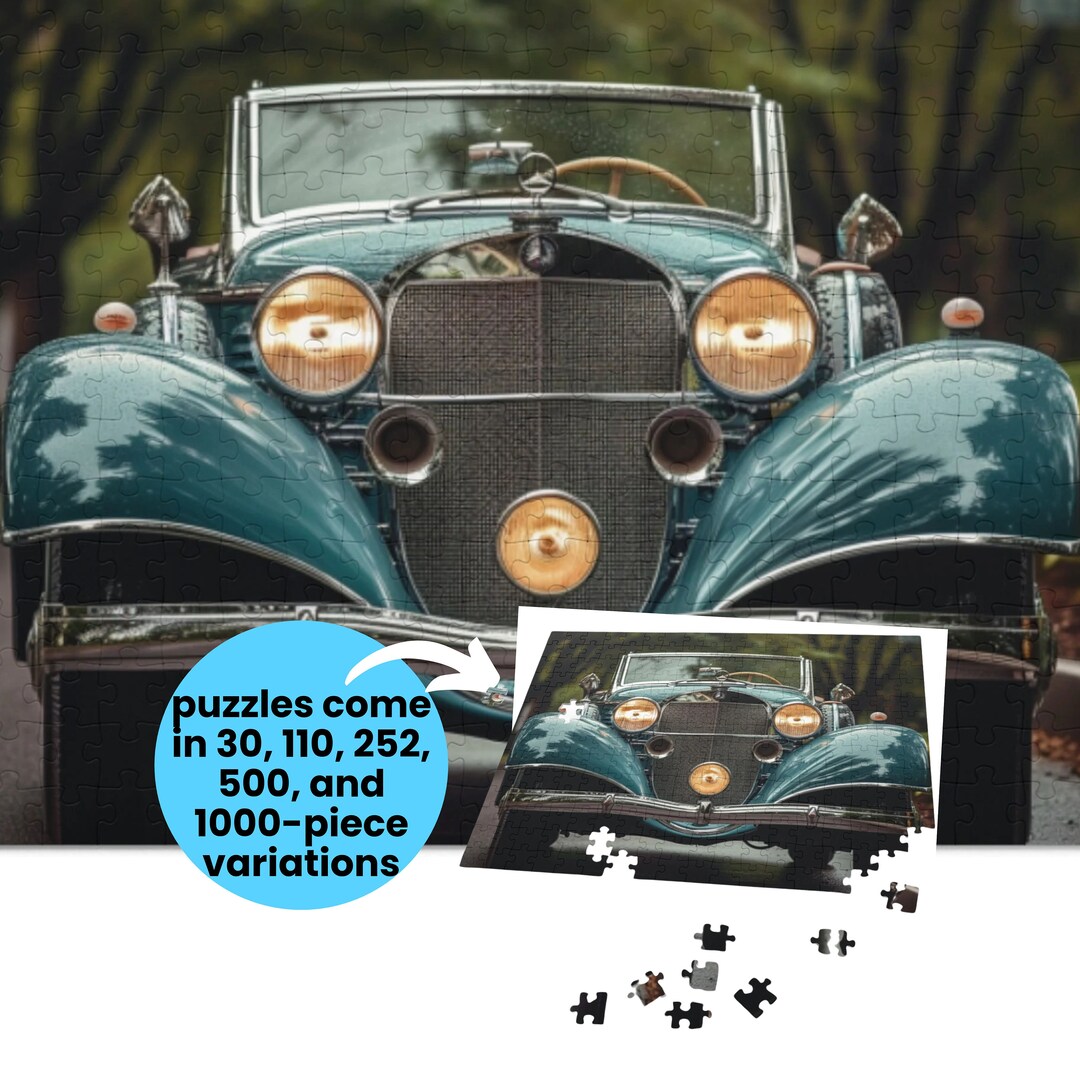 Vintage Car Jigsaw Puzzle - Etsy