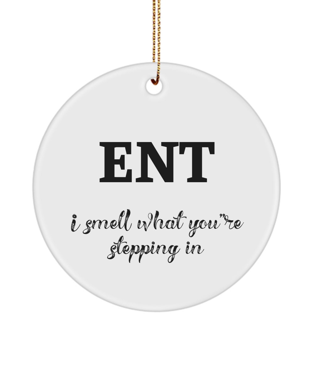 Funny Otolaryngologist Circle Ornament Gift for ENT Doctor, ENT ...
