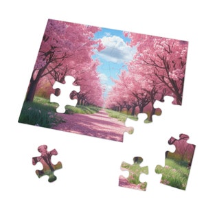 Cherry Blossom Trees Jigsaw Puzzle - Etsy