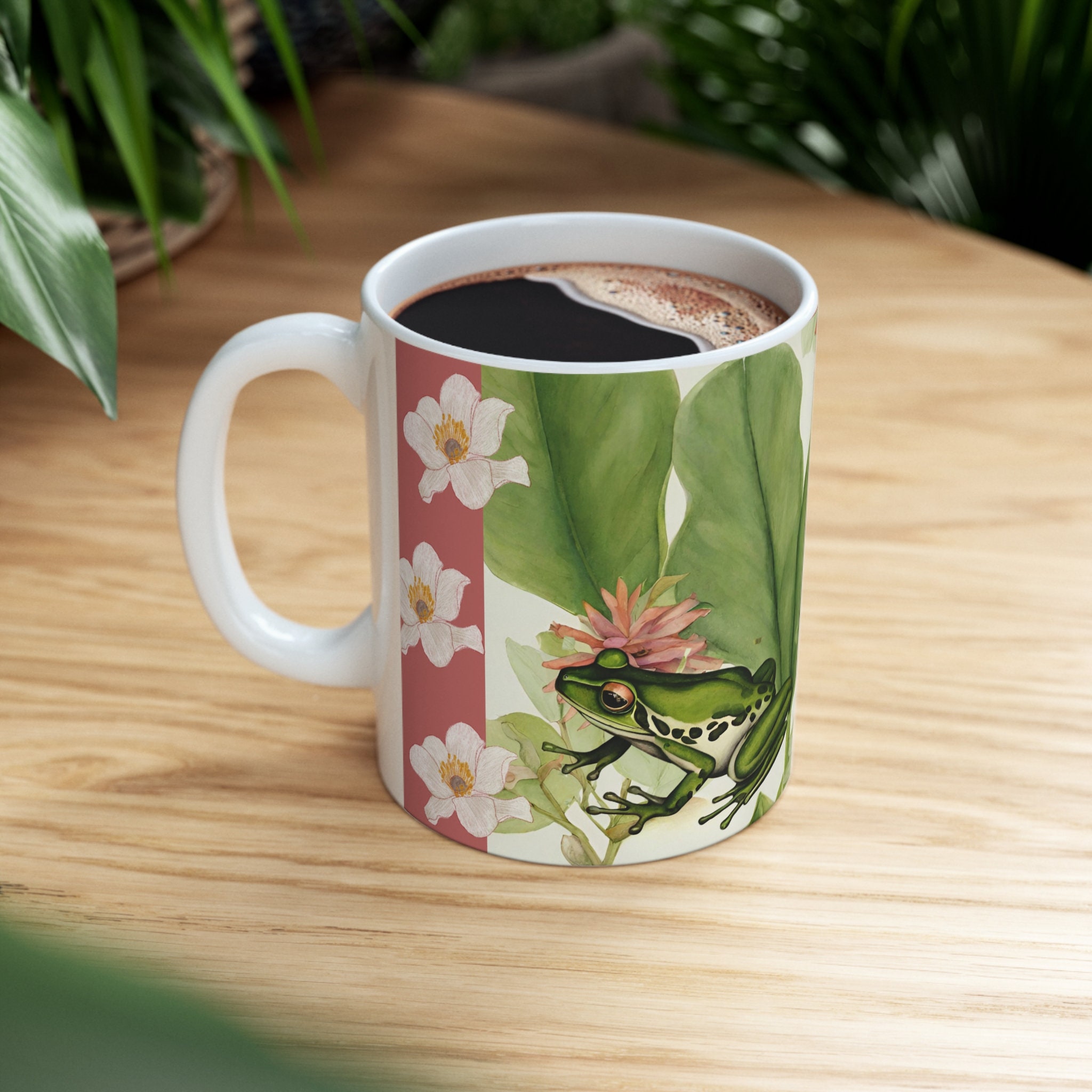 Frog Ceramic Mug 11oz, Cute Frog Mug, Funny Frog Gift, Cottagecore Mug ...