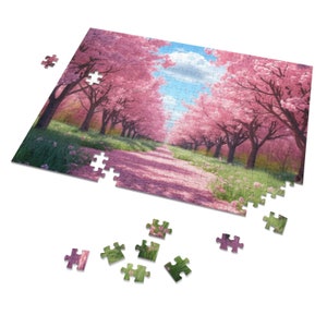 Cherry Blossom Trees Jigsaw Puzzle - Etsy