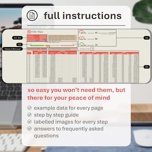FIRE Retirement Calculator Spreadsheet for Microsoft Excel - Etsy