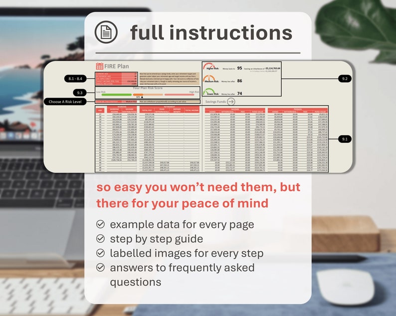 FIRE Retirement Calculator Spreadsheet for Microsoft Excel - Etsy