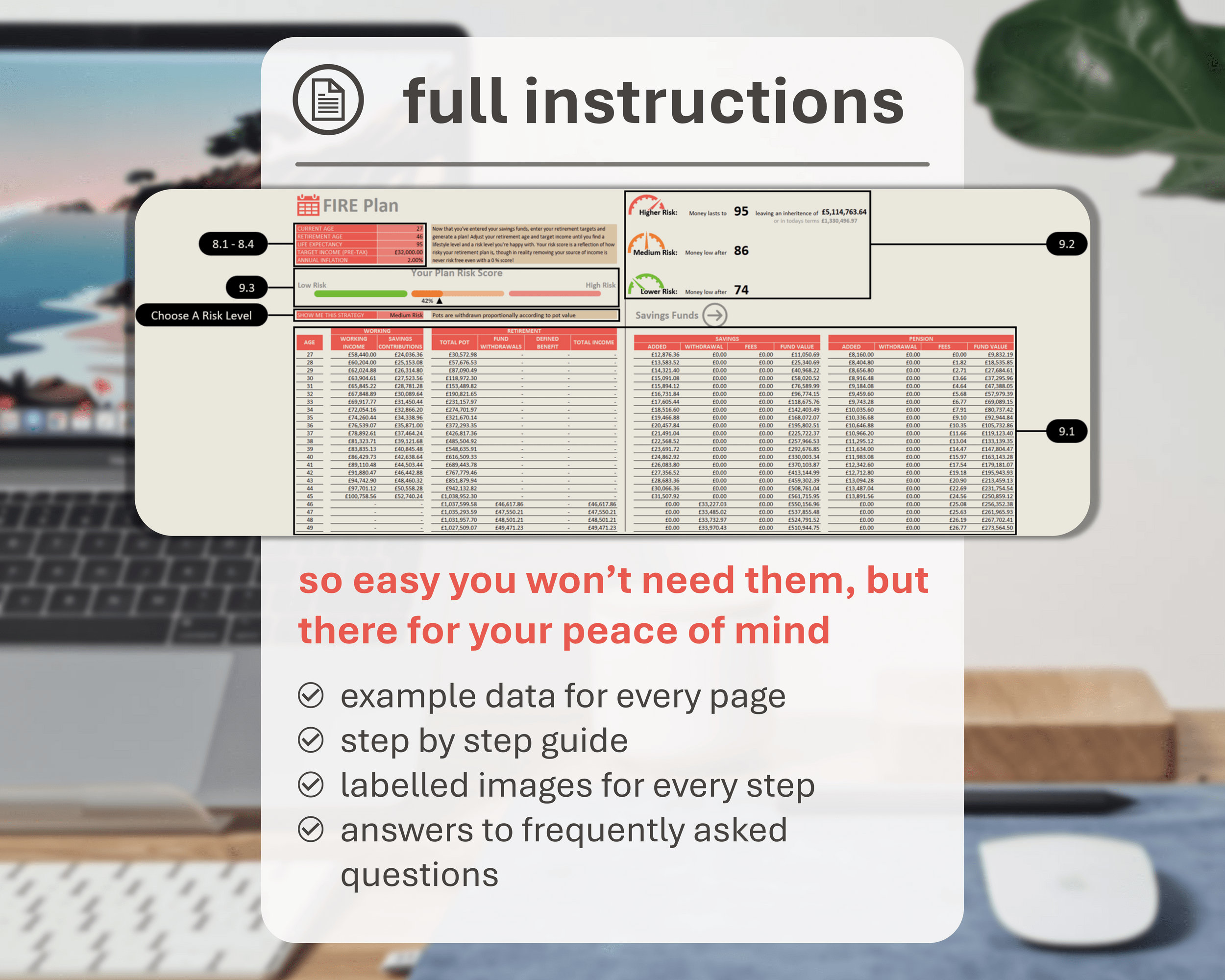 FIRE Retirement Calculator Spreadsheet for Microsoft Excel - Etsy