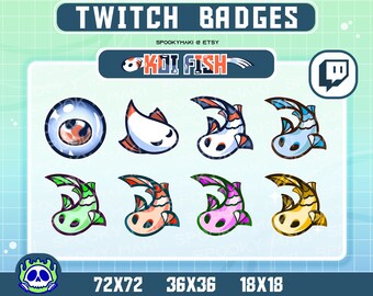Twitch Koi Badges - Etsy