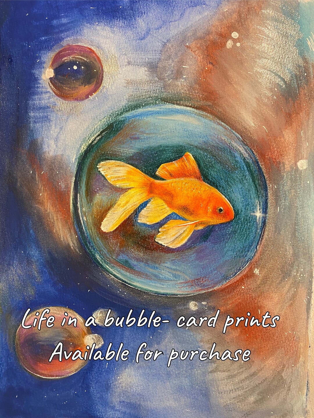 Life in a Bubble Card Prints - Etsy