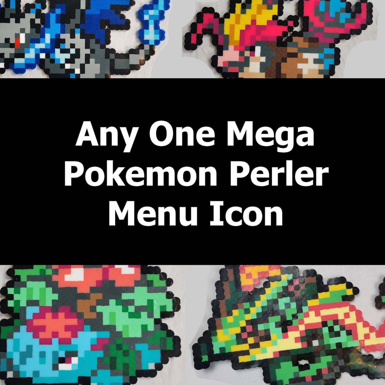 Any One Mega Pokemon Perler Menu Icon - Etsy