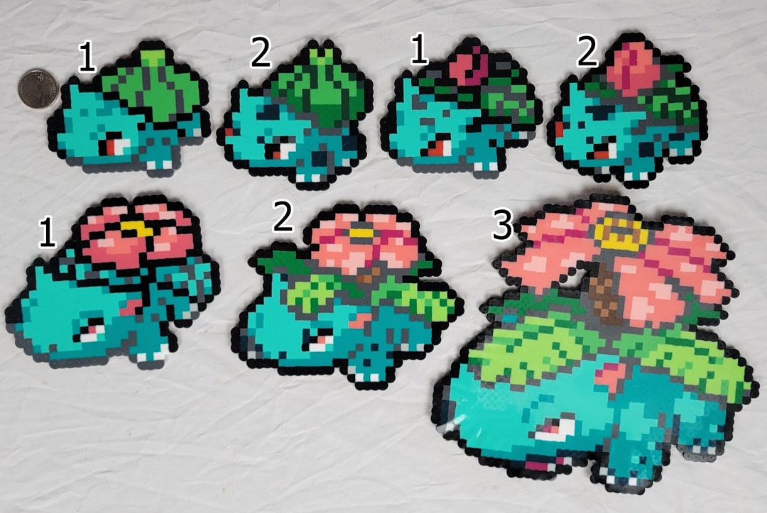Bulbasaur, Ivysaur, Venusaur Pokemon Perler Menu Icon - Etsy