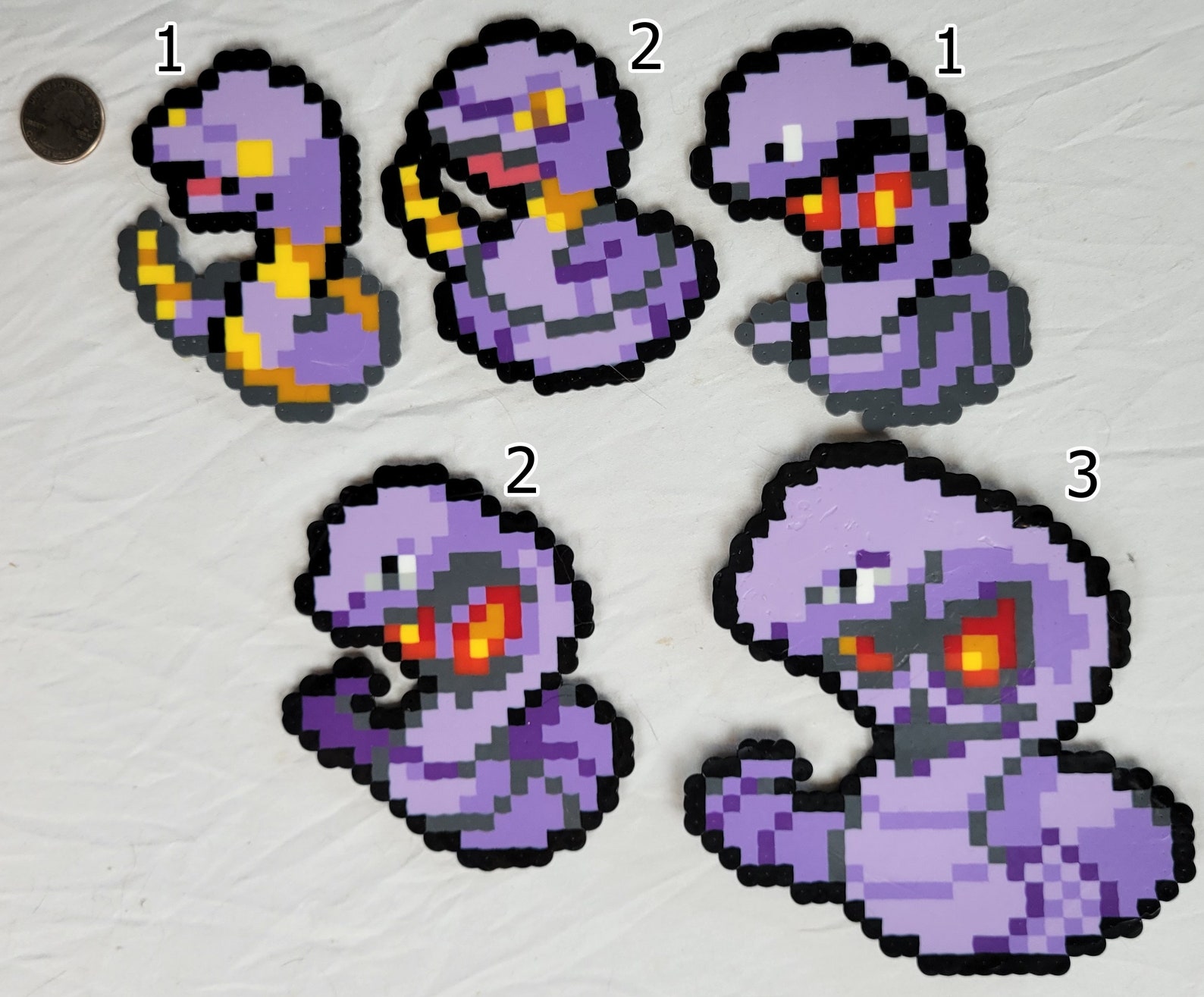 Ekans Arbok Pokemon Perler Menu Icon Etsy