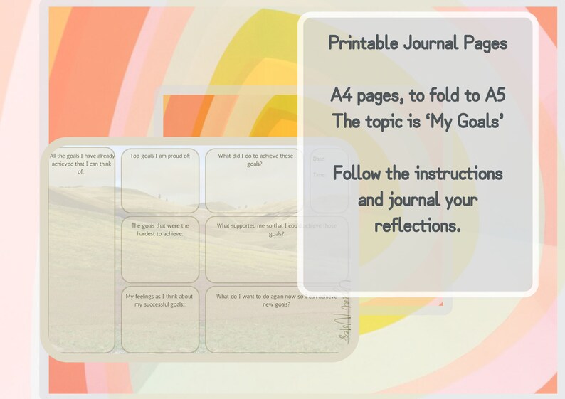 My Goals - Printable Journal Pages - Etsy