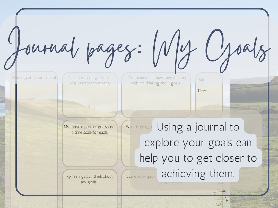 My Goals Printable Journal Pages - Etsy