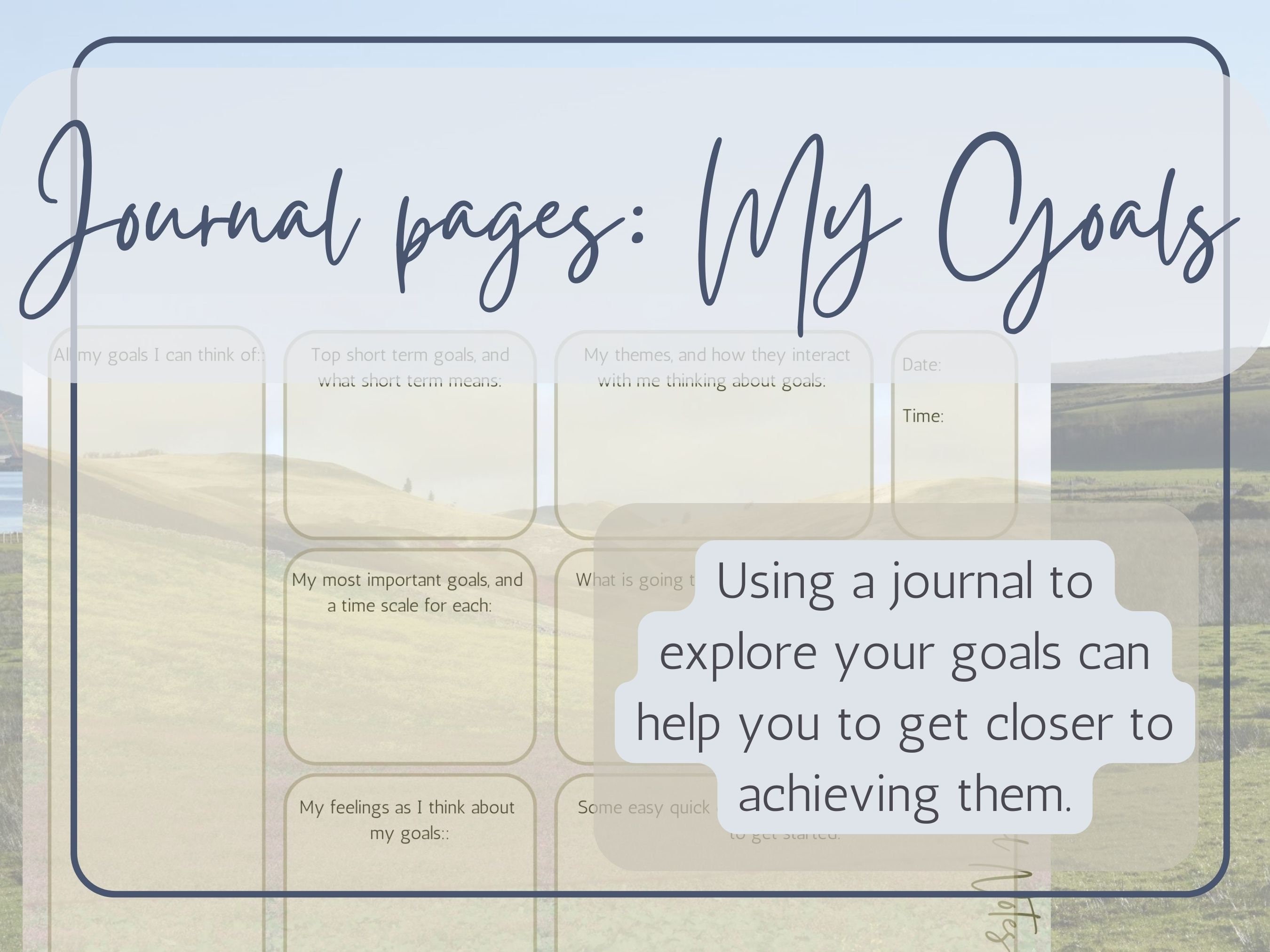My Goals - Printable Journal Pages - Etsy