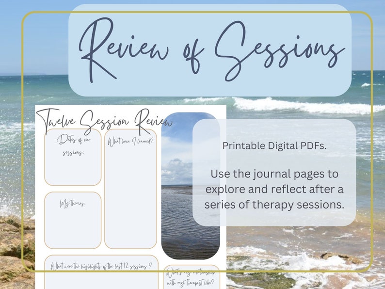 Review My Therapy Sessions Journal Printable Pages - Etsy