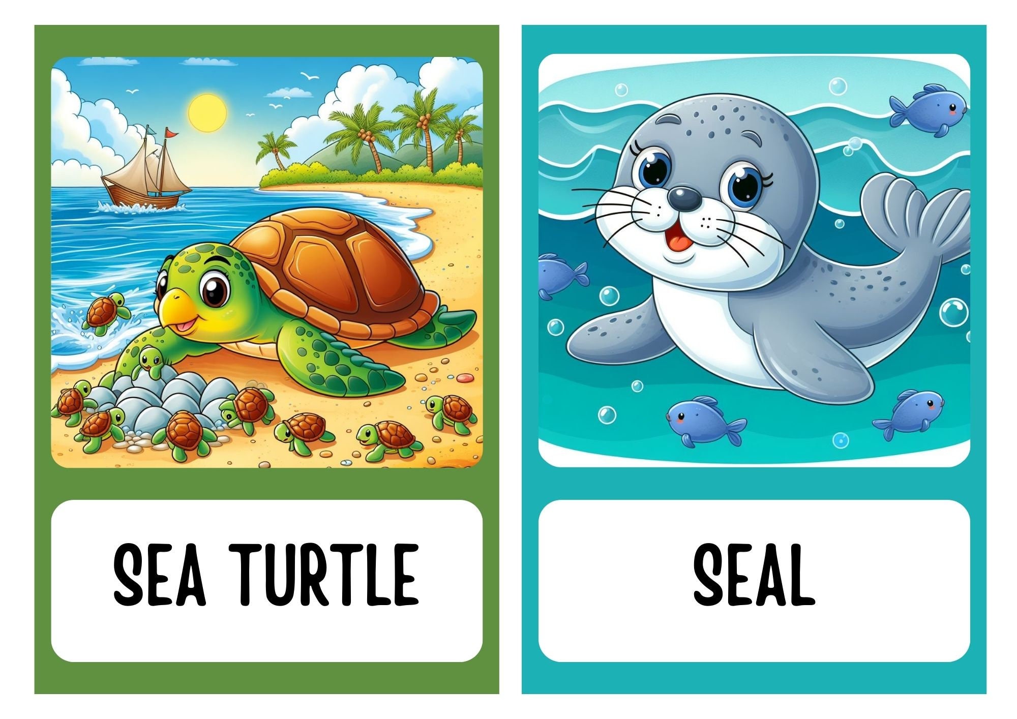 Animal Flashcards for Kindergarteners With Habitats - 30 Editable ...