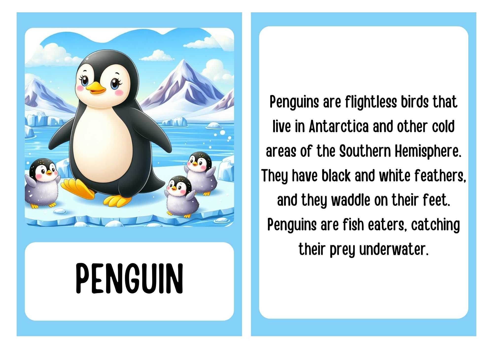 Animal Flashcards for Kindergarteners With Habitats - 30 Editable ...