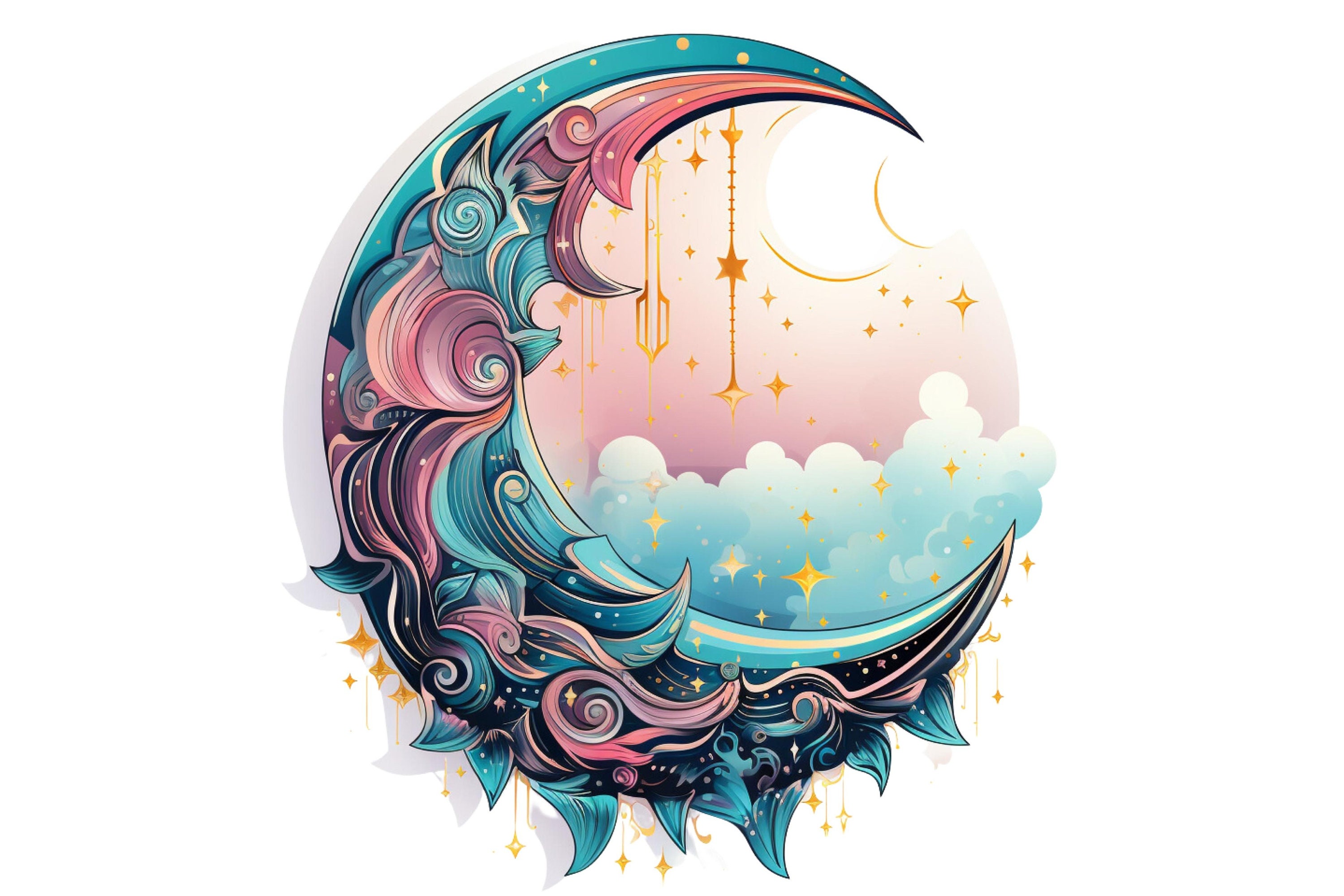 28 Ethereal Moons SVG Files for Bohemian and Witchy Crafts ...