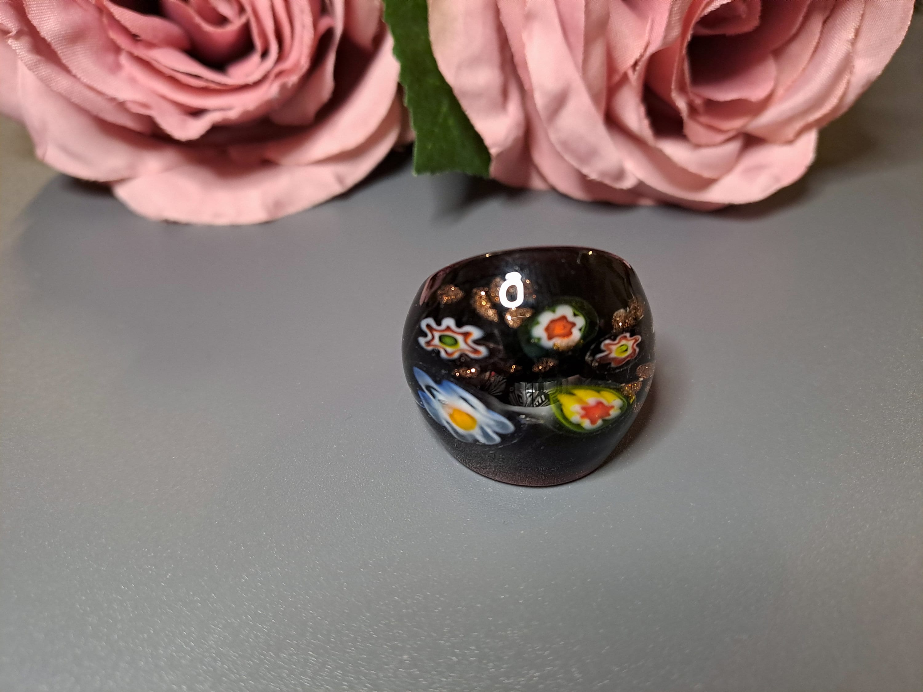 Murano Glass Ring Ring for Woman Gift for Her Millefiori Murano Ring ...