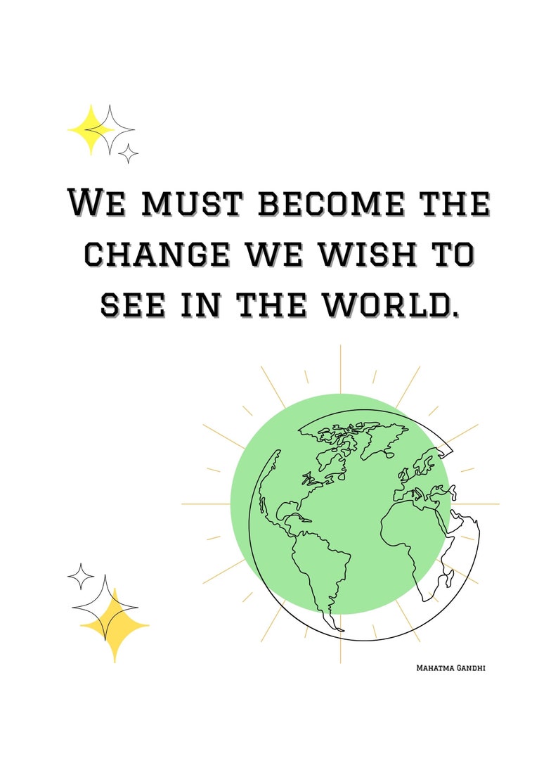 Be the Change. Printable - Etsy