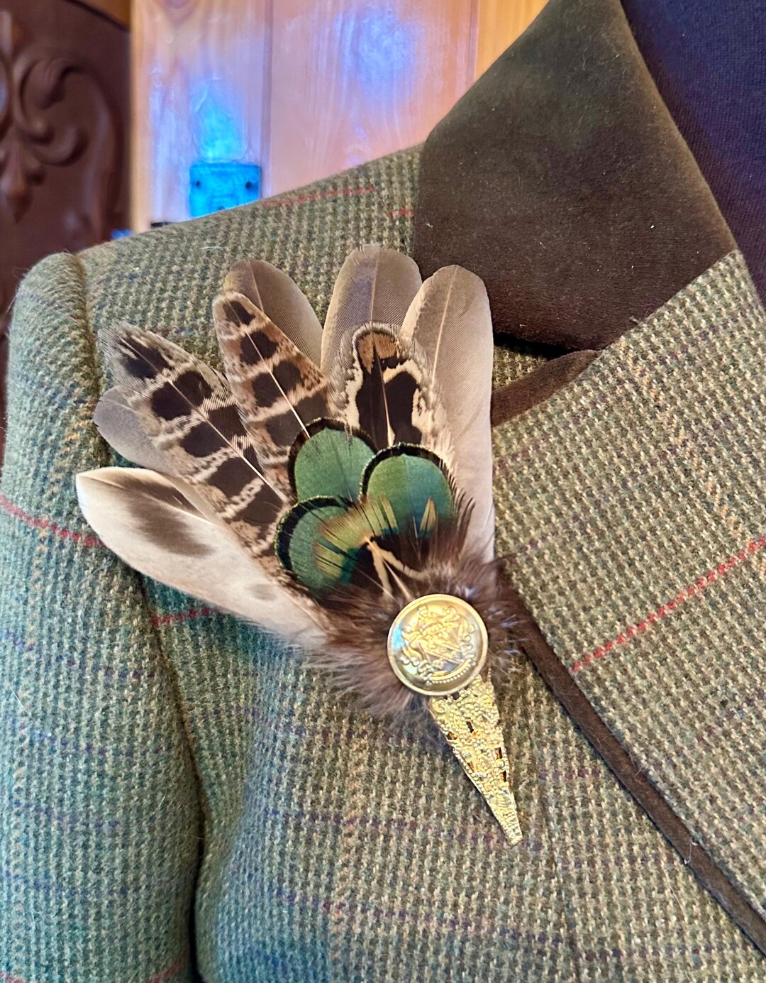 Pheasant and Duck Feather Brooches, Corsage, Boutonnière, Hat Pins ...