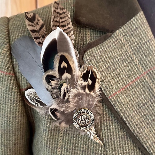 Feather Brooch Pin - Etsy UK