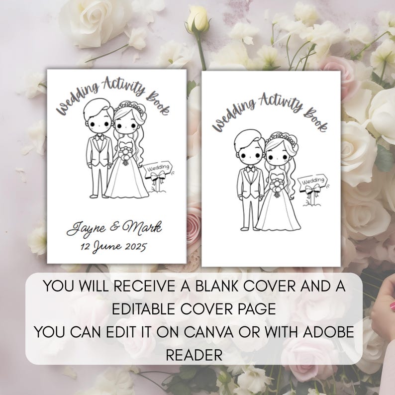 Wedding Kids Activity Book Coloring Pages Editable Wedding Activity ...