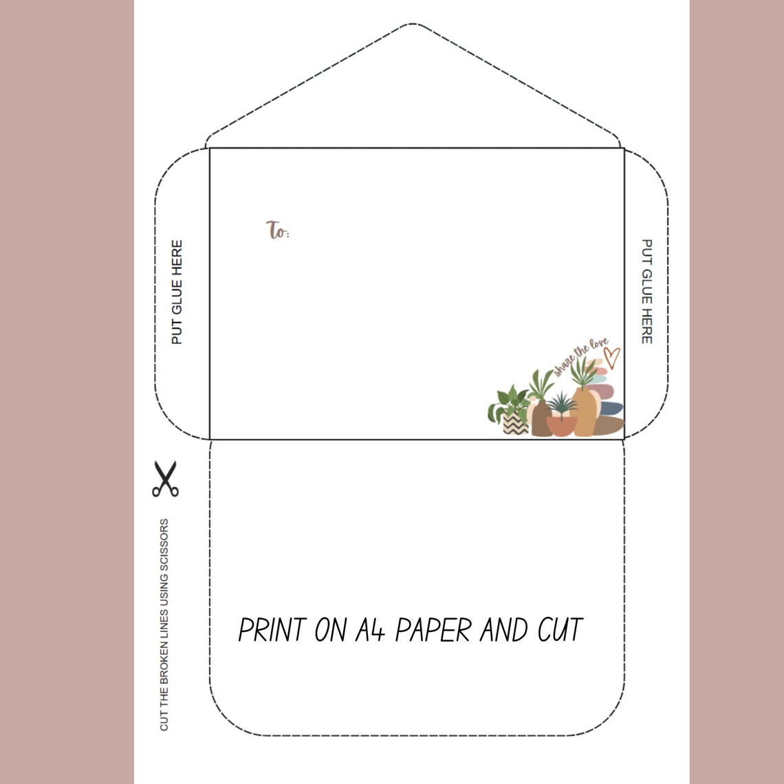 Printable Letter Writing Set: Boho Mountain Flowers (PDF, Word ...