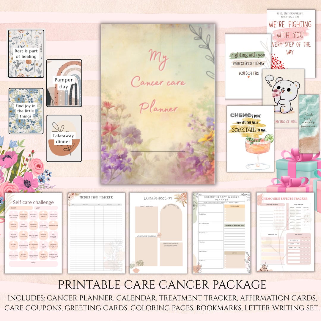 Printable Cancer Care Package: Cancer Journal, Chemo Diary ...