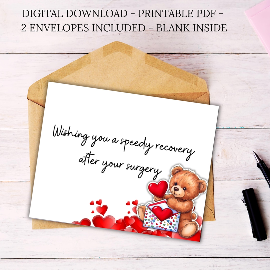 Wishing You a Speedy Recovery Card Thinking of You Get Well Soon Blank ...