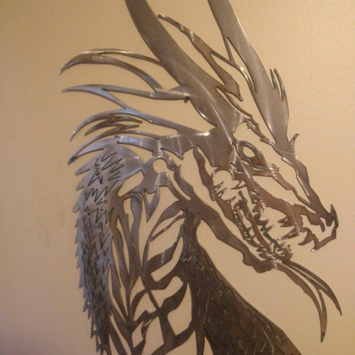 Metal Dragon Metal Art Metal Wall Decor - Etsy