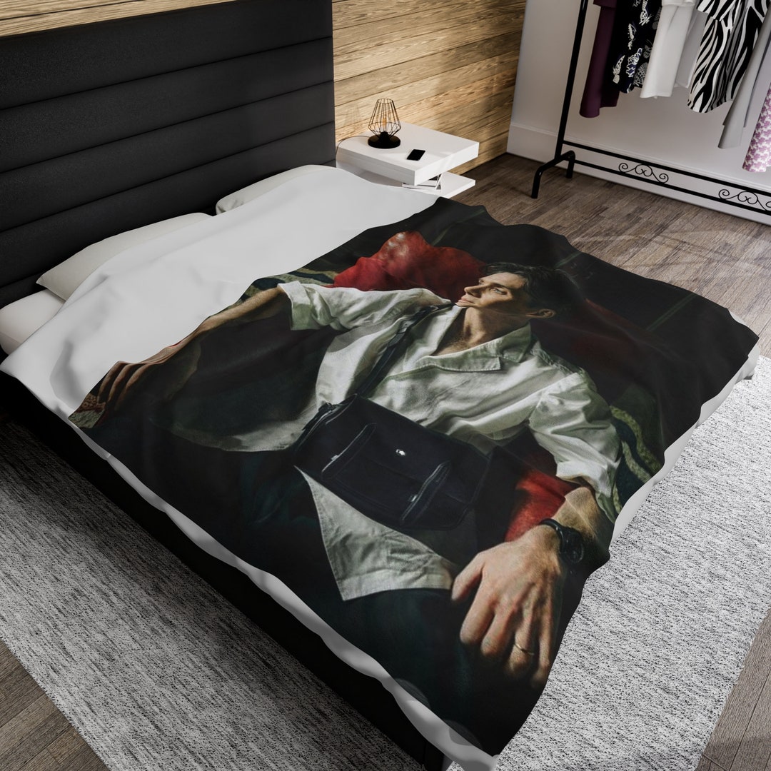 Thomas Shelby's Iconic Cillian Murphy Fan Merch Velveteen Plush Blanket ...